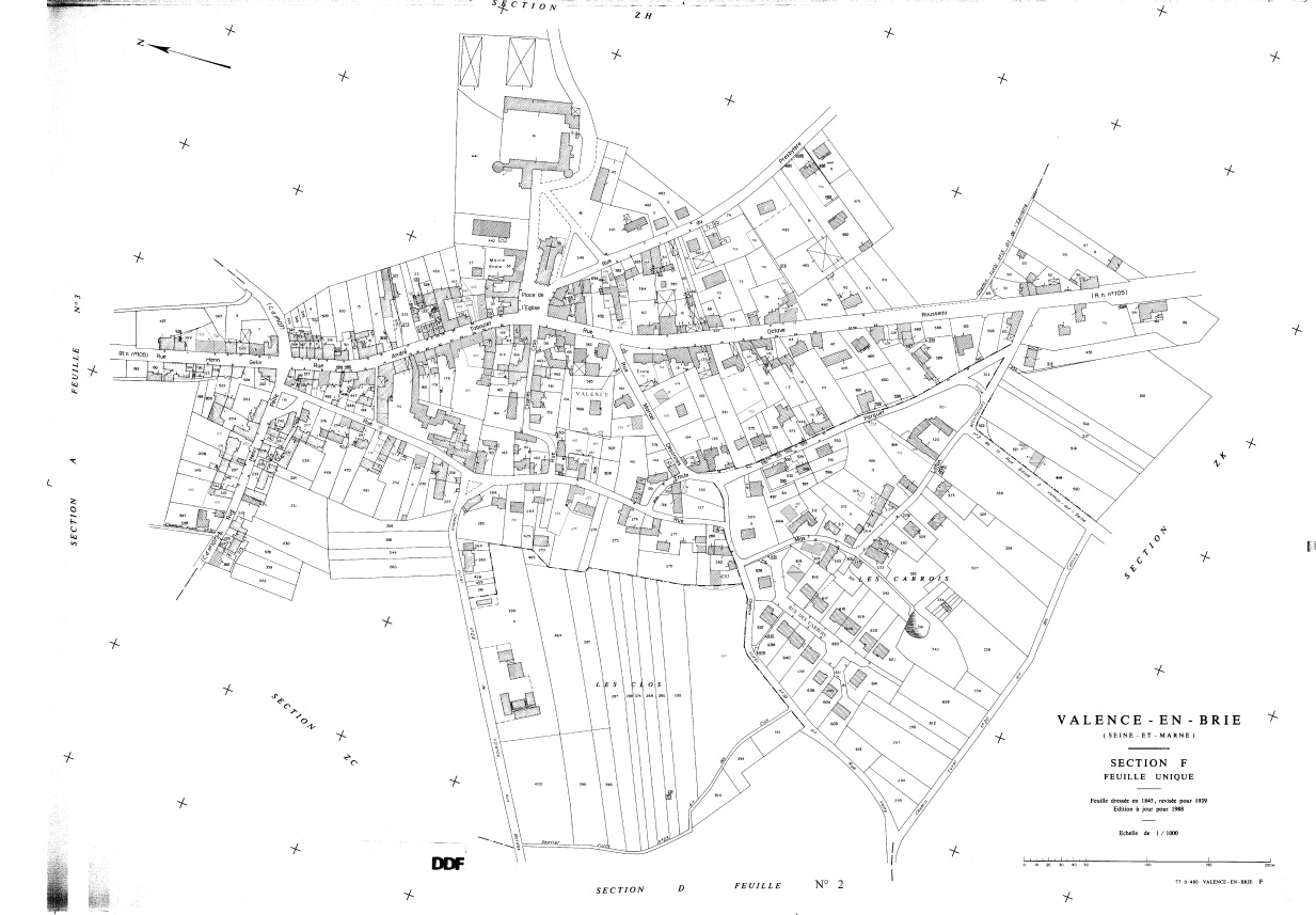 PLAN DE LA COMMUNE - Valence-en-Brie